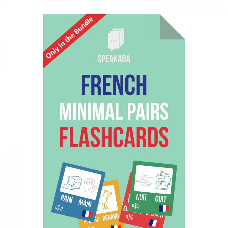 French Minimal Pairs Examples Anki Flashcards to Learn French Now – SPEAKADA