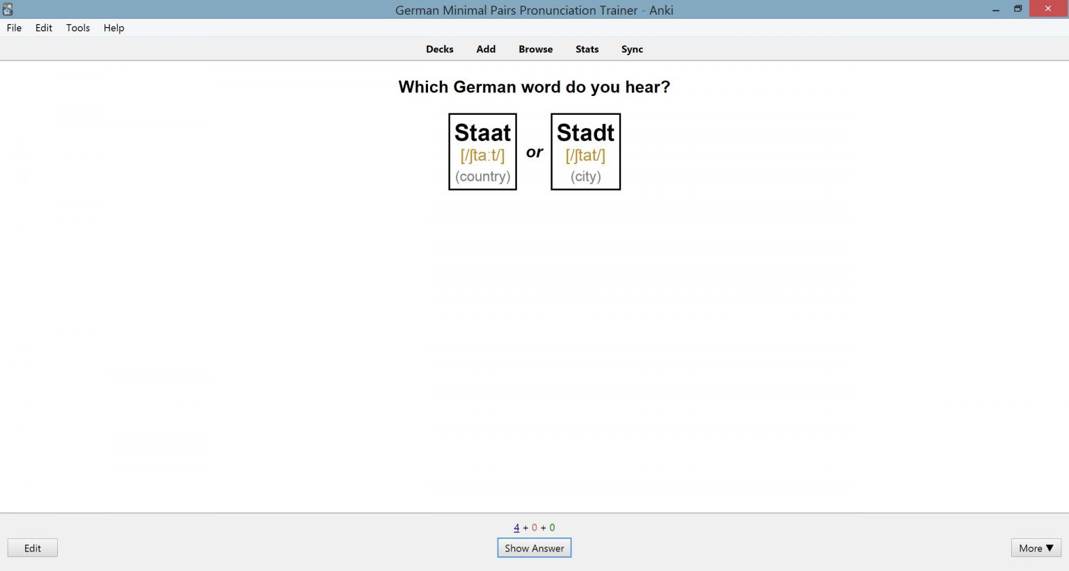 German Minimal Pairs Flashcards $25 – SPEAKADA