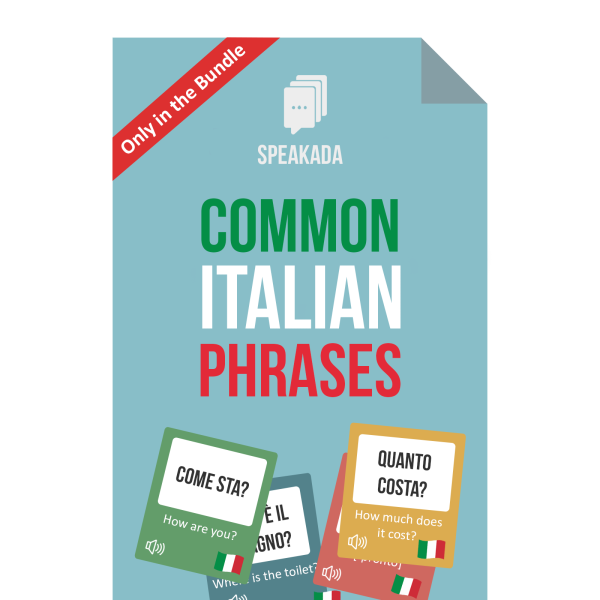 Anki Italian Vocabulary Flashcards Bundle | SPEAKADA