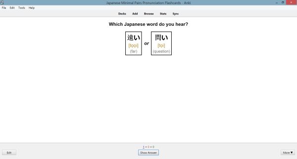 Japanese Minimal Pairs Anki Flashcards – SPEAKADA