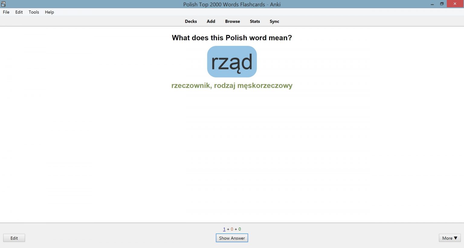 2000 Most Common Polish Words Anki Flashcards | SPEAKADA