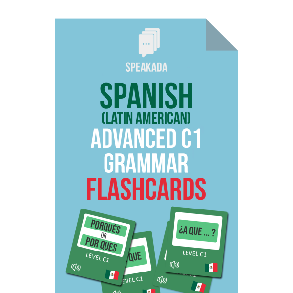 Anki Spanish Grammar Flashcards Bundle – SPEAKADA