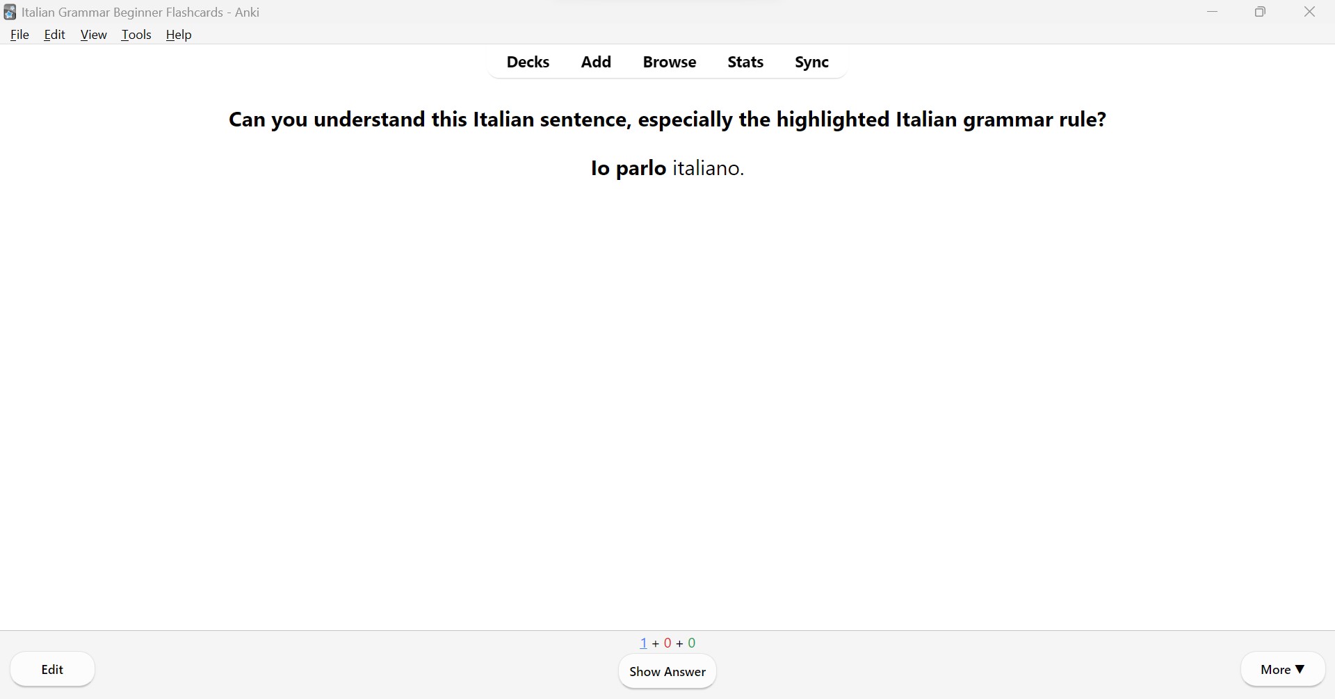 Italian Grammar Beginner Flashcards (A0,A1&A2) | SPEAKADA