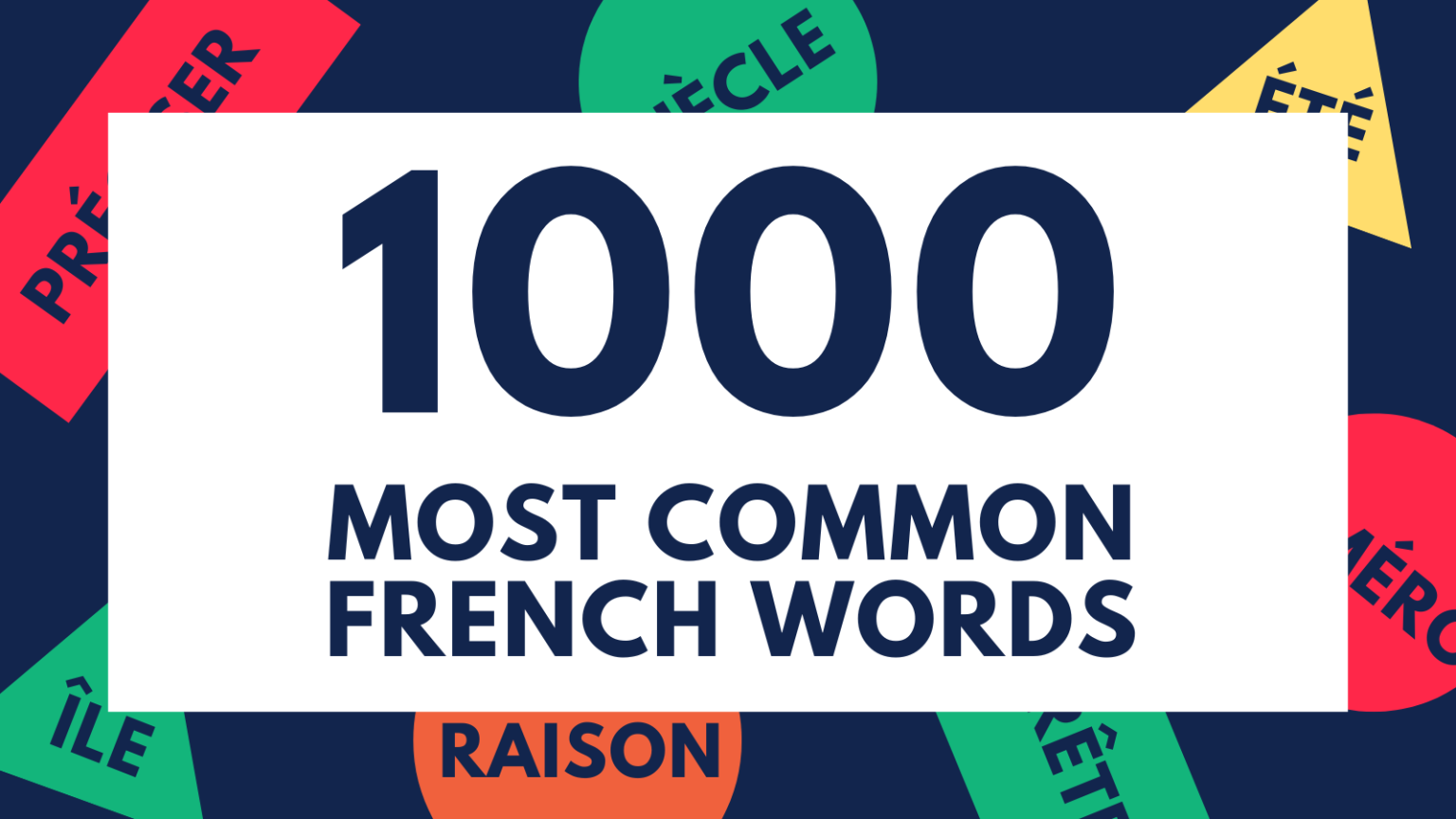 1000 Most Common French Words List and Guide | SPEAKADA 1000 Most Common French Words List and Guide | SPEAKADA