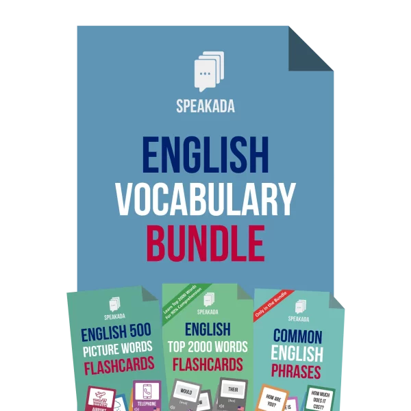 British English (UK) Vocabulary Flashcards Bundle – SPEAKADA