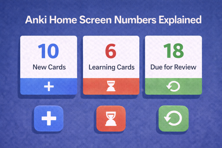 Anki Home Screen Numbers Explained: Blue, Red, and Green for Language ...